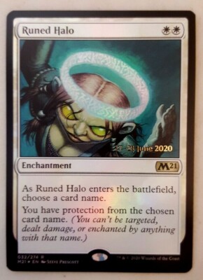 1x Runed Halo Prerelease Promo FOIL Core Set 2021 M21 MTG Magic the ...