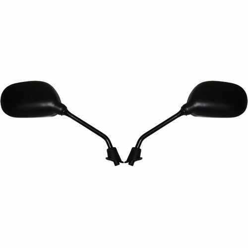 Mirrors 8mm Black Rectangle L & R Scooter Fits Yamaha YN 50 R Neo s (2T ...