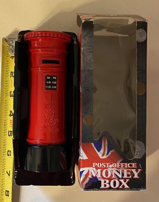 Vtg Coin Piggy Bank Halsall Post Office Money Box - Britain British ...