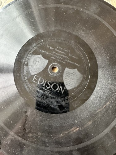 6 Antique Edison Diamond Disc Thick Records | eBay