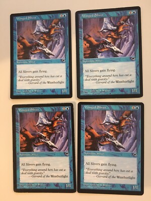 4X MTG Winged Sliver – Tempest Magic Card # 106 X4 * | eBay