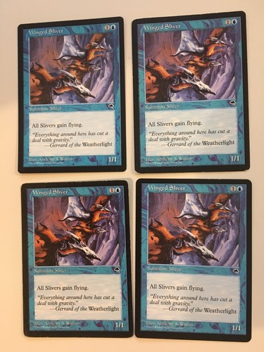 4X MTG Winged Sliver – Tempest Magic Card # 106 X4 * | eBay