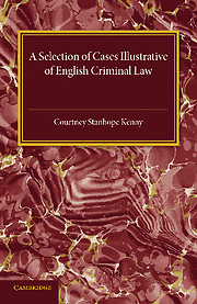 NEW BOOK A Selection of Cases Illustrative of English Criminal Law by ...