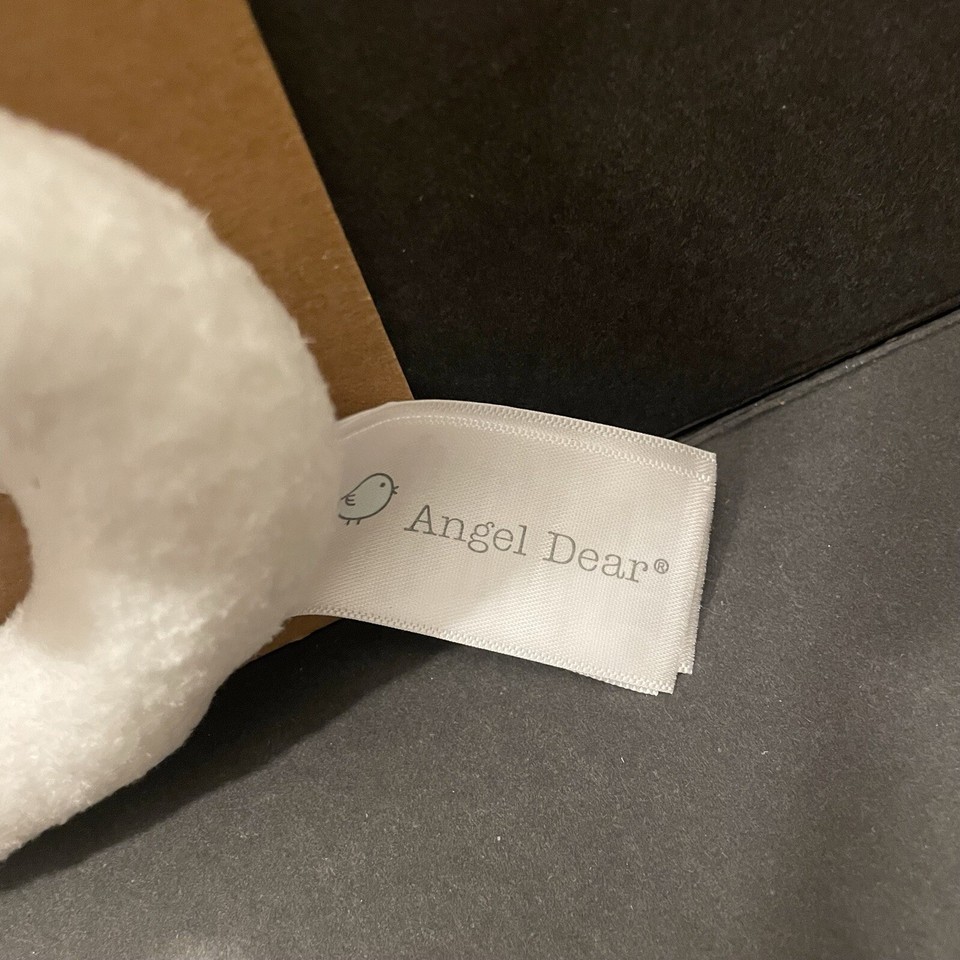 NEW Angel Dear Rattle Lamb RING Baby Stuffed Animal Lovey Toy about 5 ...