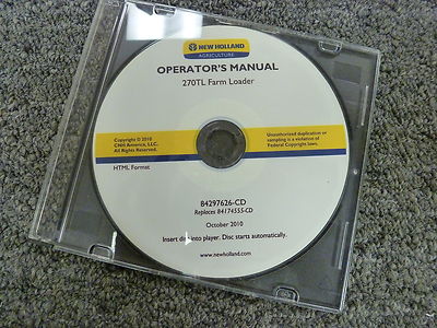 New Holland Model 270TL Farm Loader Owner Operator Maintenance Manual ...