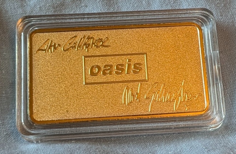 Oasis Concert Ticket Gold Bar U C Liam Gallagher Noel Signatures ...