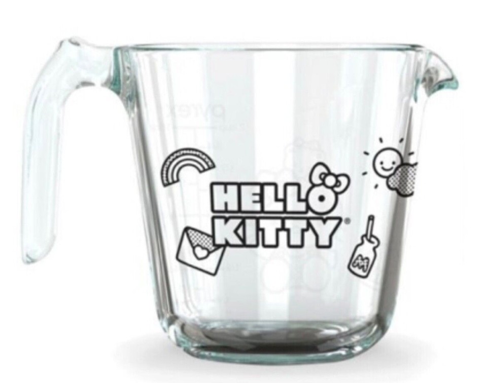 Corelle Hello Kitty dinnerware set, Pyrex Measuring Cup, Containers ...