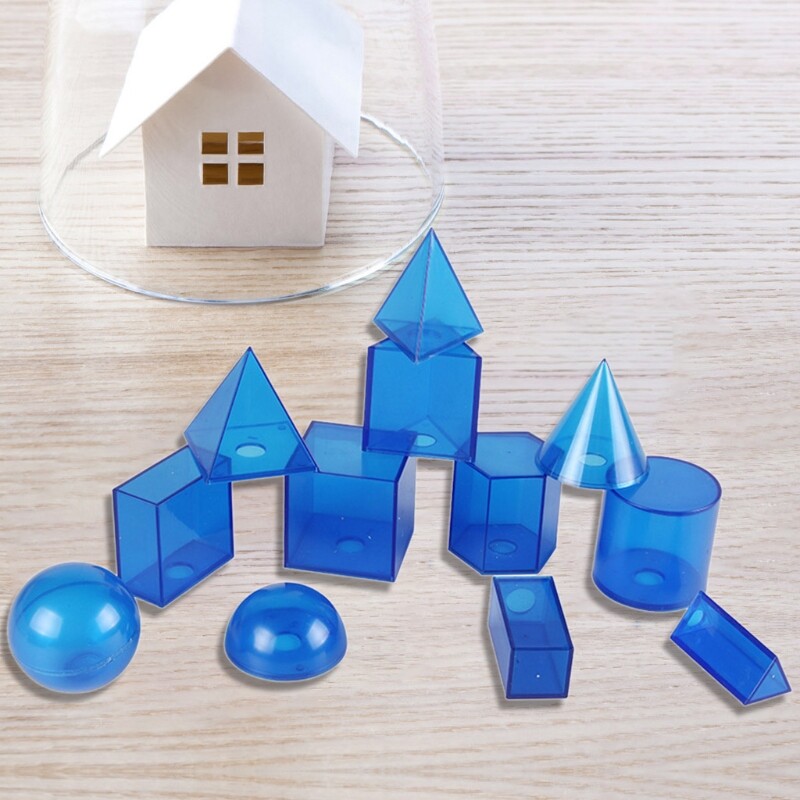 12pcs Geometric Model Disassemble Cube Cylinder Cone Toy Math Resources ...