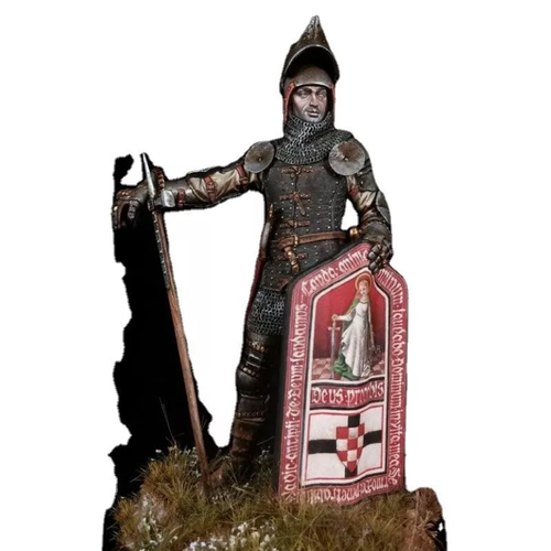 1/24 Scale Medieval Knight Resin Figure with Detailed Armor and Shield ...