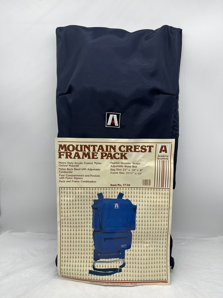 New Vintage MOUNTAIN CREST Frame Backpack #1730 Heavy Duty Camping ...