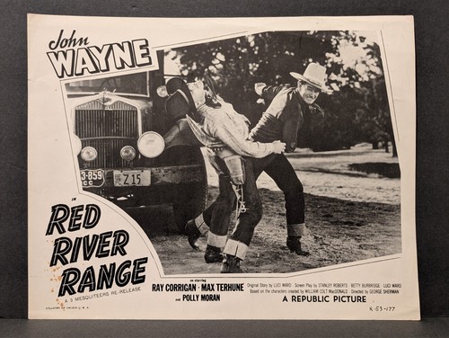 1938 RED RIVER RANGE CARD 11X14 1953 RE-ISSUE REPUBLIC WESTERN JOHN WAYNE | eBay