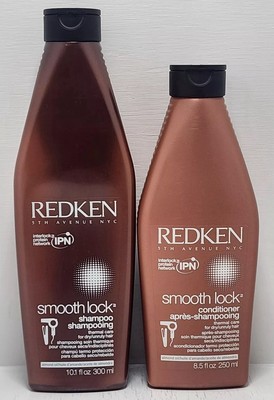 Redken Smooth Lock Shampoo 10.1oz/300ml & Conditioner 8.5oz/250ml Duo ...