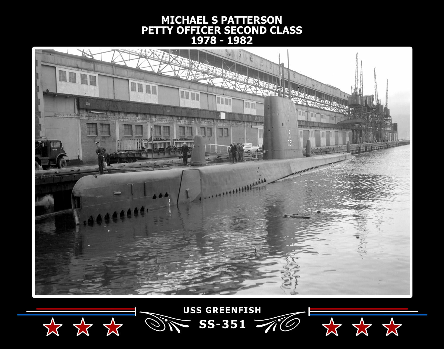 Navy Emporium USS Greenfish SS-351 Canvas Photo Print 143SS351 | eBay