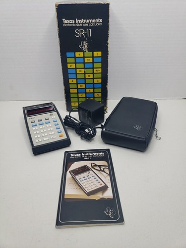 Texas Instruments Calculator SR-11 Electronic Slide Rule, Case, Manual ...