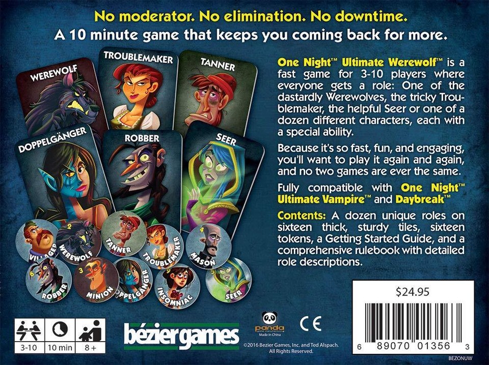 One Night Ultimate Werewolf: Core Game 689070013563 | eBay