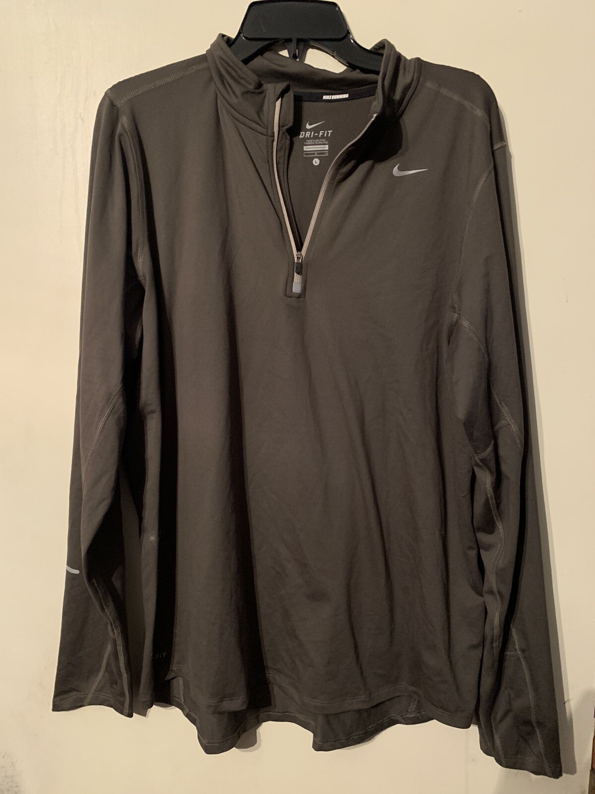 Nike Running Dri Fit Element 1/4-Zip Pullover Mens Sz L 504606-325 ...