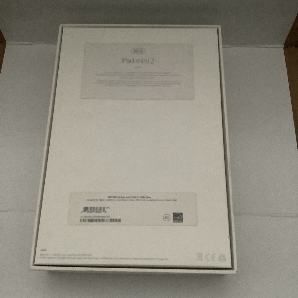 Apple iPad Mini 2 16 GB ME279LL/A Silver *Empty Box Only* | eBay
