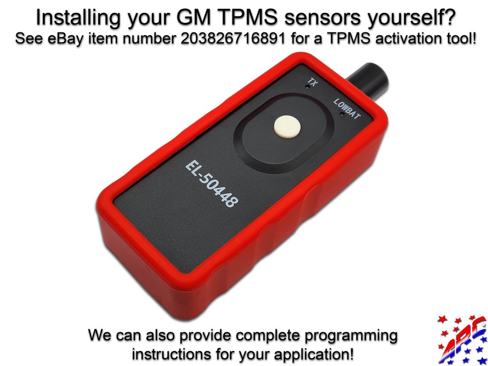 Complete Set of 4 Genuine OEM GM Snap-In TPMS Tire Pressure Sensors Kit ...