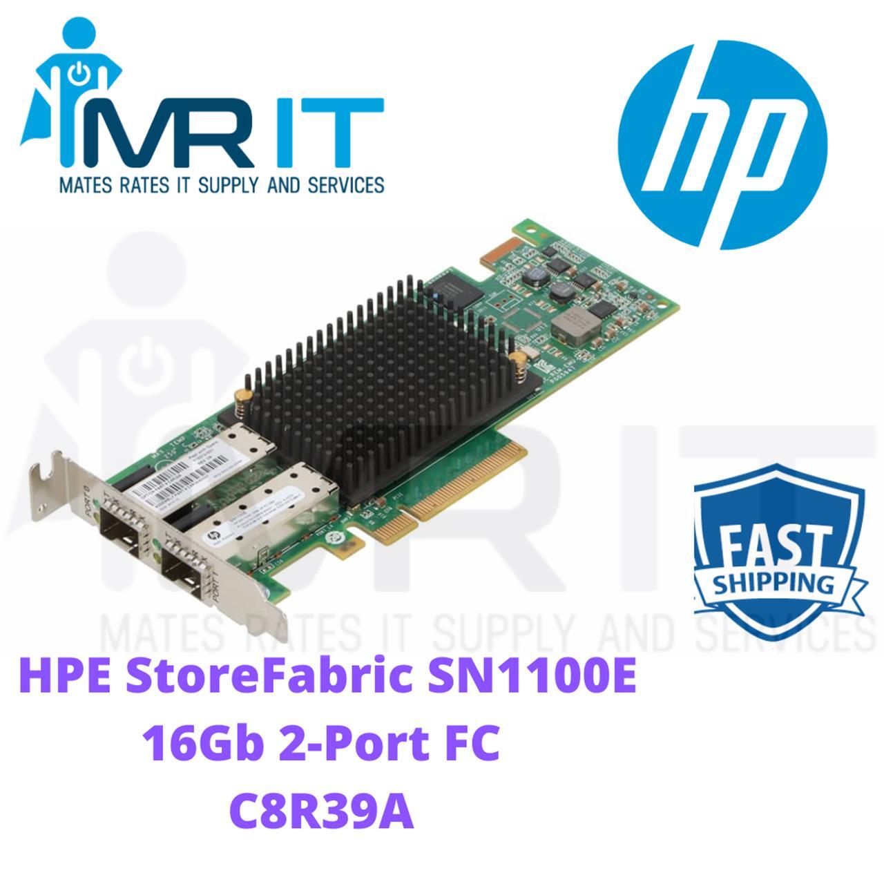 HP SN1100E FIBRE CHANNEL HBA 16GB/s 2 Port X 16GB SFP+ C8R39A Low ...