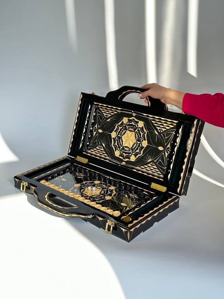 Completely Handmade Backgammon Board with Handle, Glass Backgammon Set ...