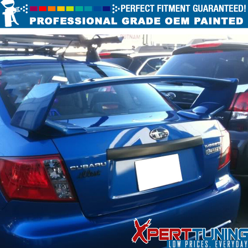 Fits 08-14 Subaru Impreza WRX STI Style Trunk Spoiler ABS OE Painted ...