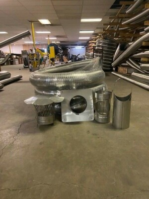 6"x25' Flex King 316ti smooth-wall chimney liner and 6"x25' Insul. kit ...