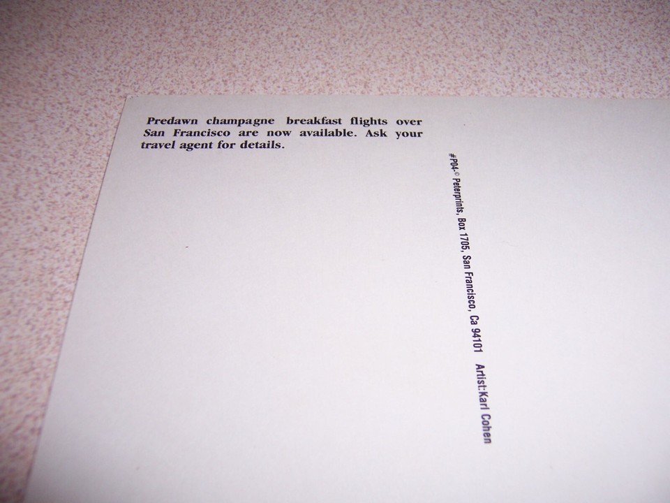 1970s UFO's over SAN FRANCISCO ROW HOUSES, CA. VTG POSTCARD by KARL ...