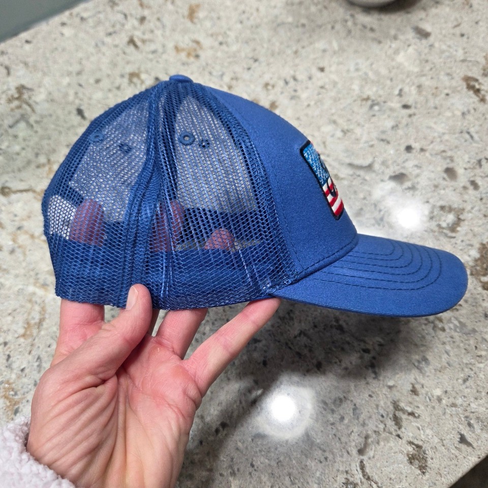 Ford Truck American Flag Mesh Back Snapback Baseball Cap Blue | eBay