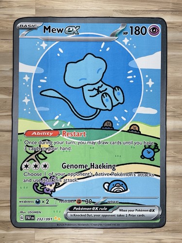 Huge Bubble Mew ex Pokemon Card Rug 6FT X 4FT | eBay