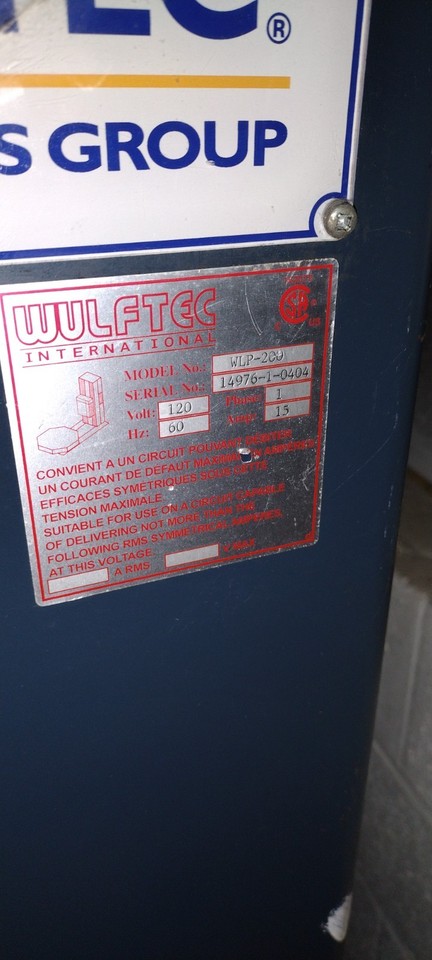 Wulftec WLP-200 Semi-Automatic Pallet Wrapper 120V good shape free ...