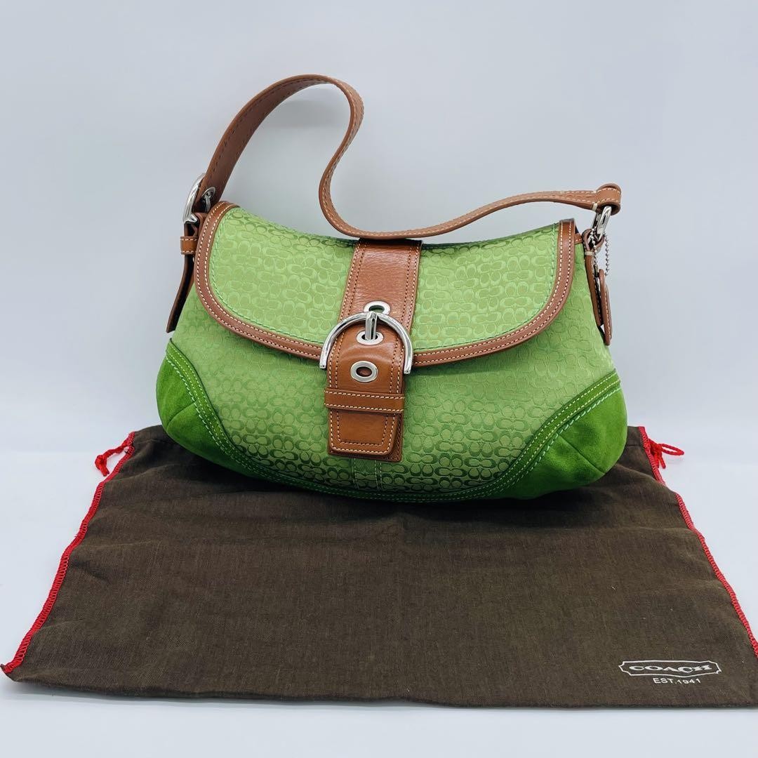 COACH Signature Mini Soho Shoulder Bag Suede Leather … - Gem