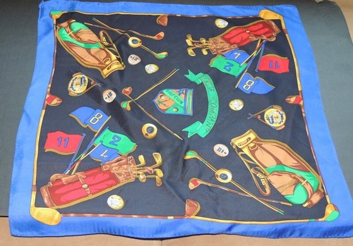 CODELLO SCARF BANDANA 100% SILK GOLF COMPANY CLUB PRINT SIZE 20/20" | eBay