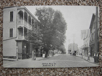 BOONTON NJ-UPPER MAIN STREET-STORES-TROLLEY TRACK-NEW JERSEY-MORRIS ...
