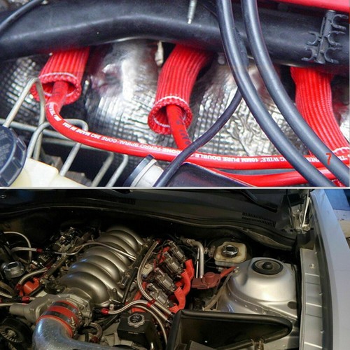 8P Heat Shield Protector Sleeve Spark Plug Wire Boot Shield Protection ...