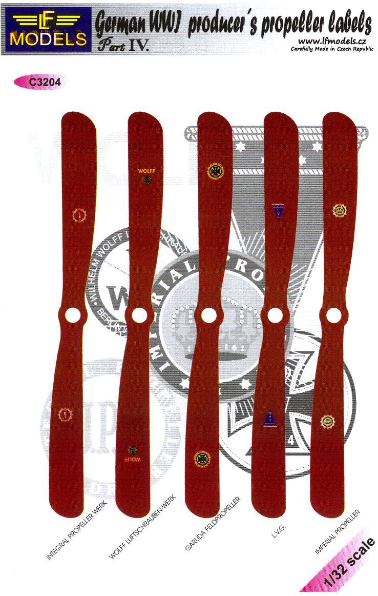 LF Models Decals 1/32 GERMAN WORLD WAR I PROPELLER LOGOS Part 4 | eBay