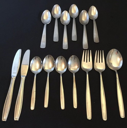 15 Pcs Vintage ROSTFREI Flatware 6 REMANIT Spoons, 9 C.G. IMPORT Knv ...