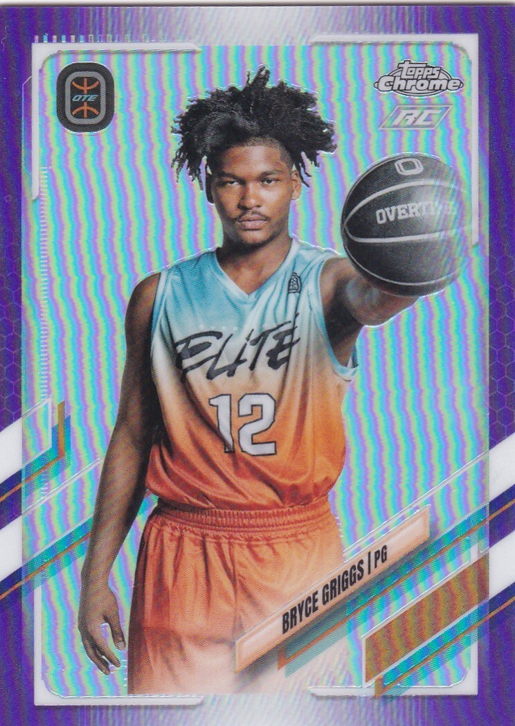 2021-22 Topps Chrome Overtime Elite Purple Refractors #51 Bryce Griggs ...