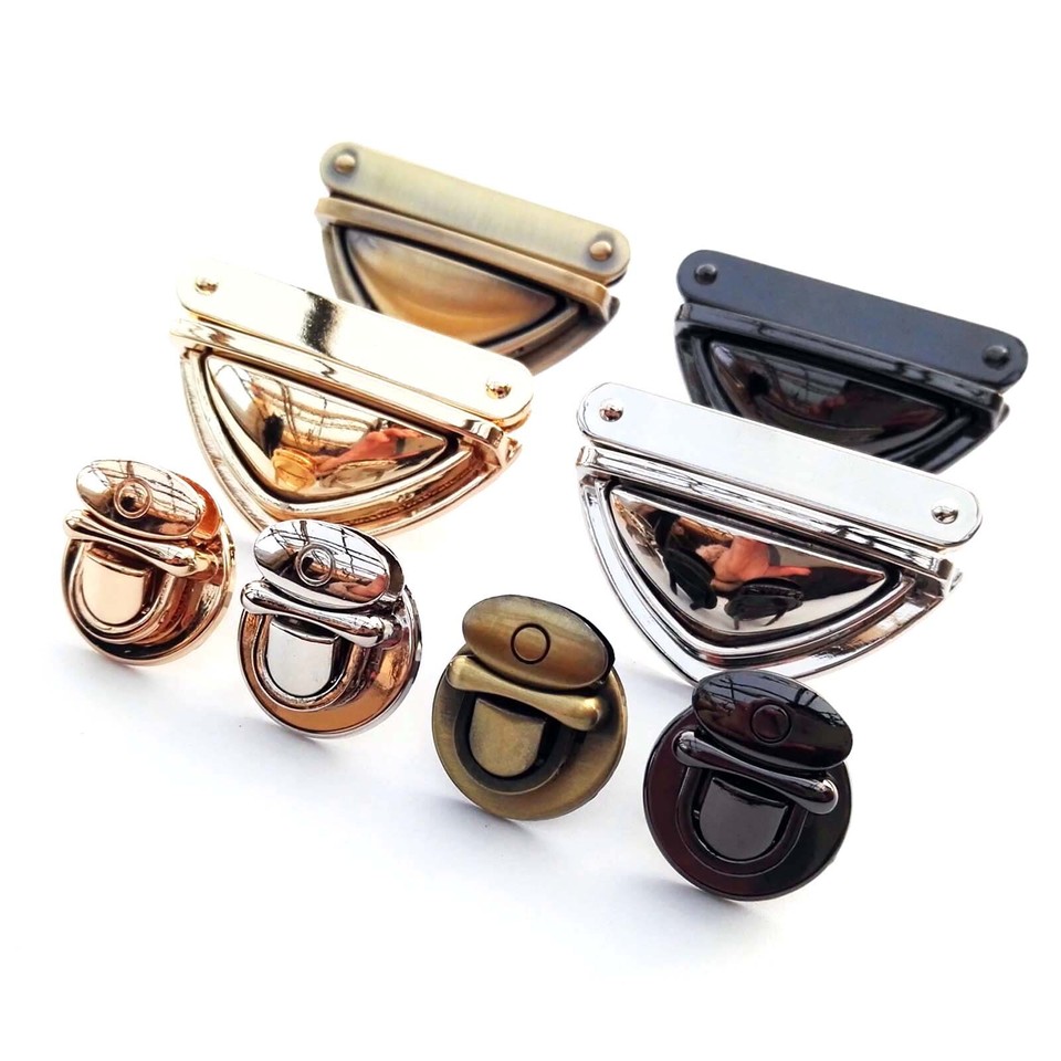Leather Bag Case Handbag Purse Tuck Lock Closure Catch Clasp Buckle DIY ...