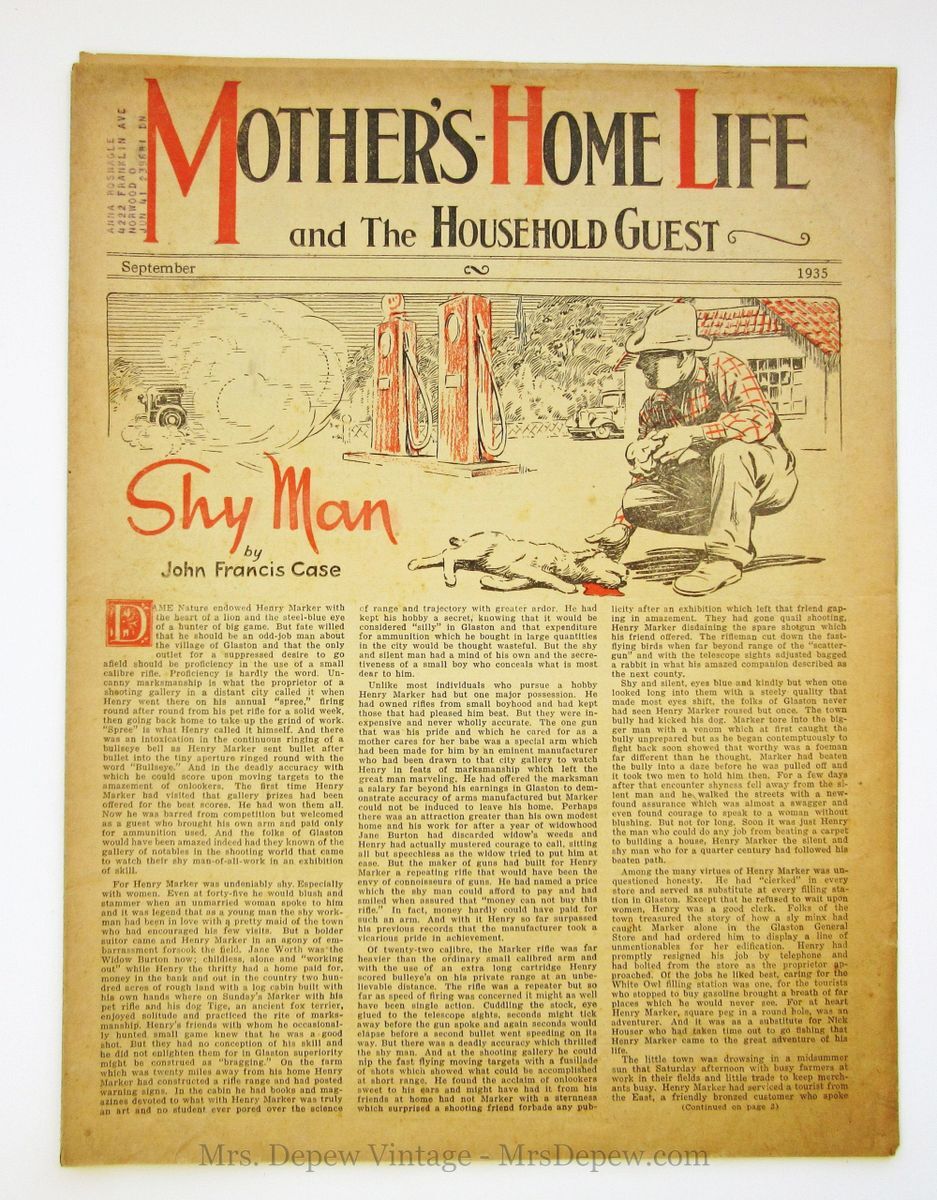 Mother's- Home Life Magazine & Household Guest September 1935 Sewing ...