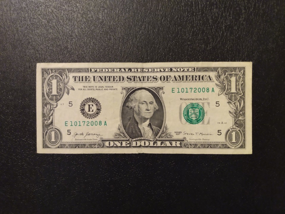 2017 dollar bill birthday note E 10-17-2008 A | eBay