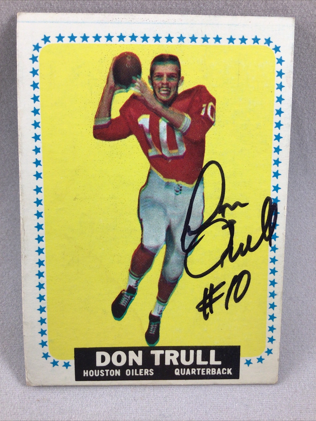Don Trull -Baylor Bears- Houston Oilers Autographed Card | eBay