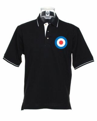 Mod Target Men's Tipped Polo T-Shirt - Mods Scooter The Who Jam Paul ...