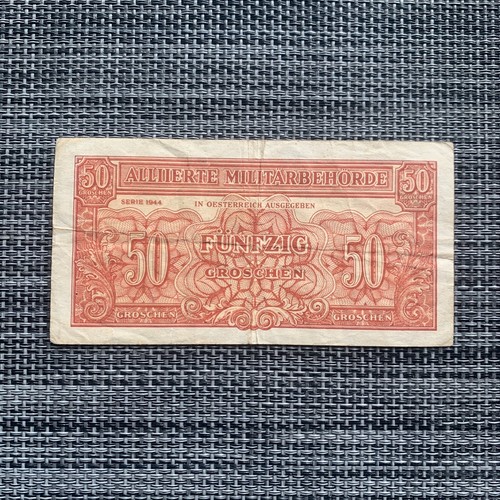 WW2 Era 1944 Allied Military Currency Austria 50 Austrian Groschen ...