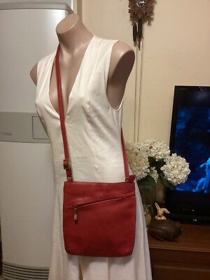 COLORADO red Leather Cross Body Shoulder Bag | eBay Australia