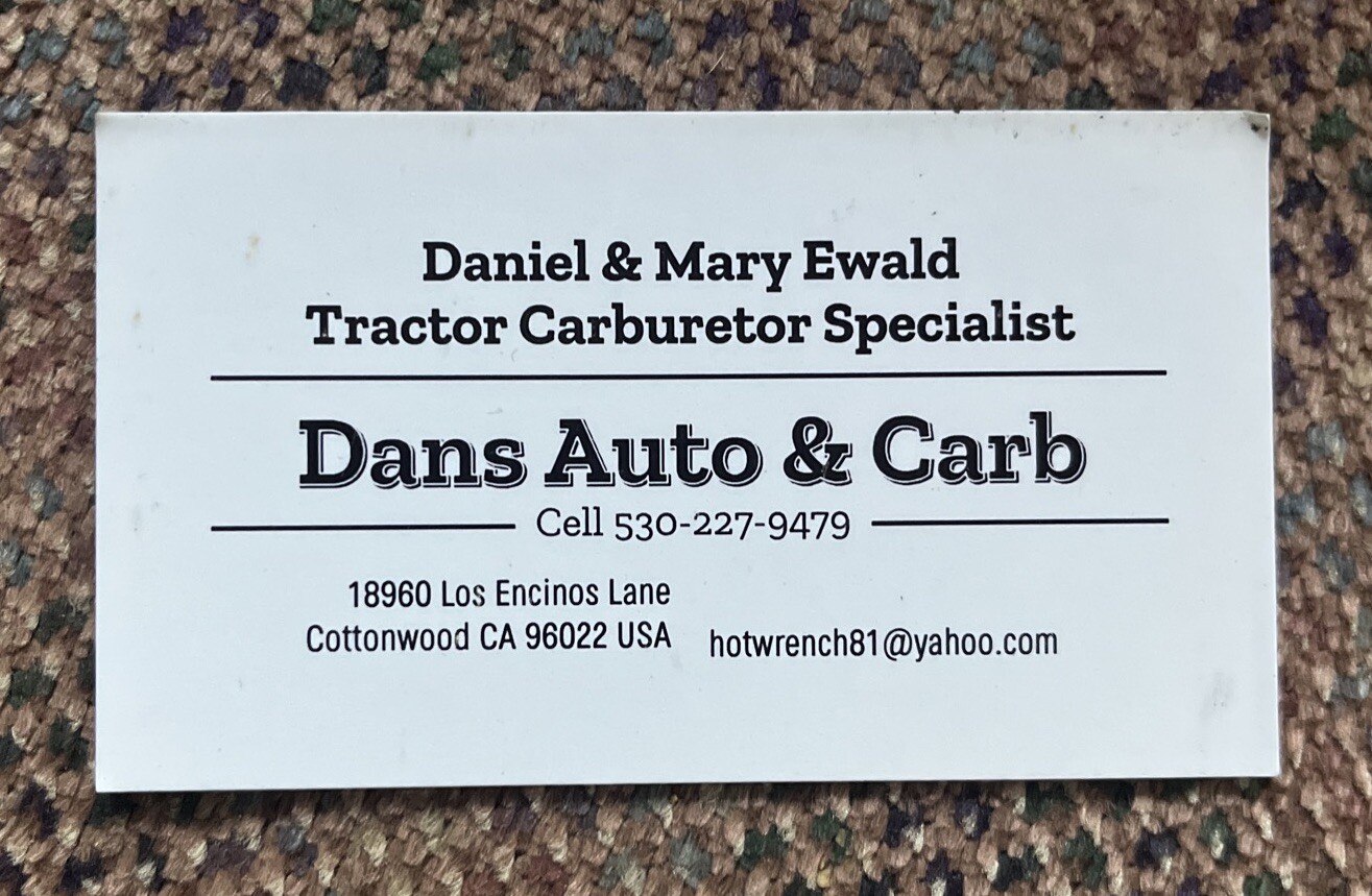 GENUINE FORD TRACTOR 601 701 800 900 MARVEL SCHEBLER TSX 593 706 765 ...