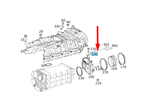 NEW MB ML W166 THROTTLE VALVE UPSTREAM PRESSURE SENSOR A0071533128 ...
