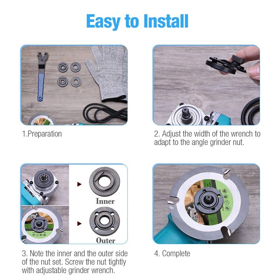 5/8-11 Angle Grinder Flange Nut For Milwaukee Bosch Inner Outer Lock ...