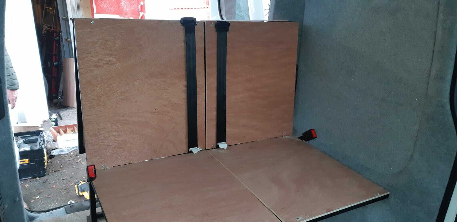 rock and roll bed frame 3/4 with seat belts and scribed headrests ...