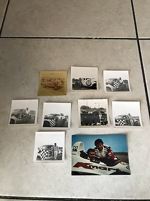 COLLECTION 9 ANTIQUE VINTAGE 1951 RACE CAR PHOTOS PHOTOGRAPHS 1 MARIO ...