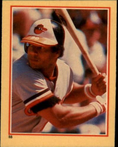 1984 Fleer Stickers Baltimore Orioles Baseball Card #55 Ken Singleton ...